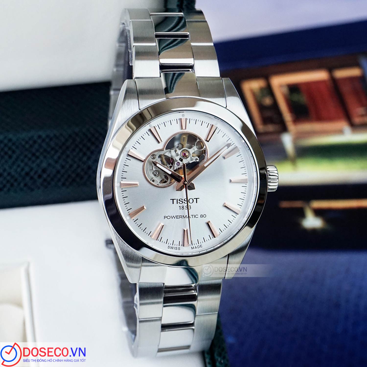 TISSOT GENTLEMAN POWERMATIC 80 OPEN HEART T127.407.11.031.01 (T1274071103101)